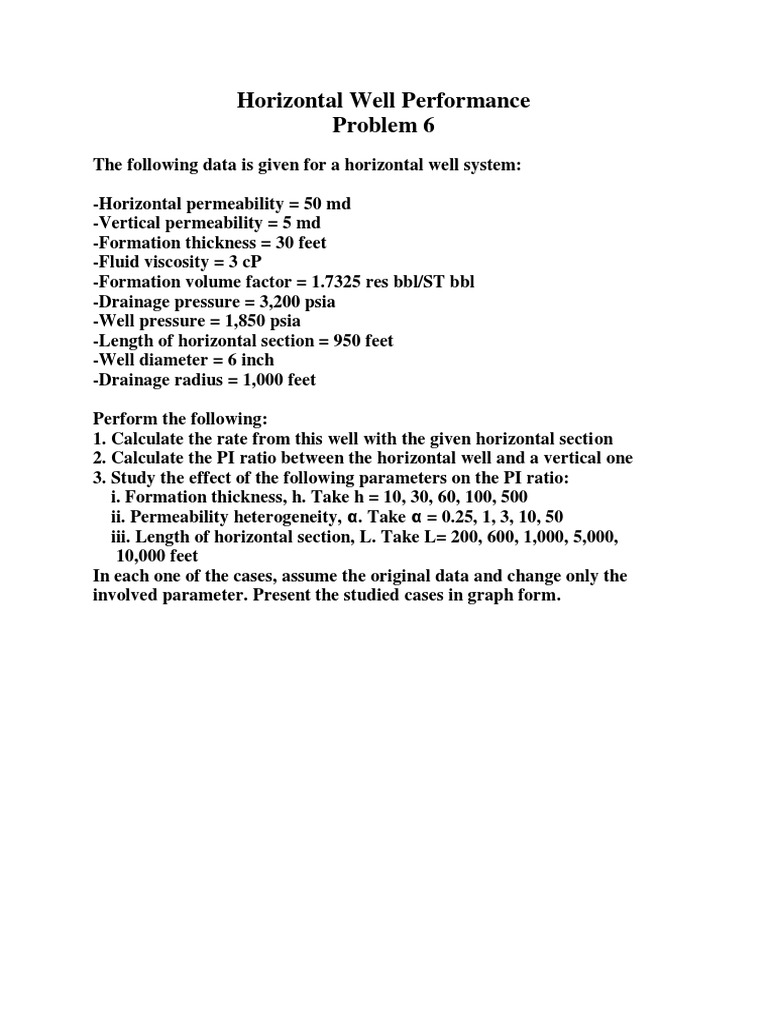 Horizontal Well Performance Analysis | PDF | Teaching Methods ...