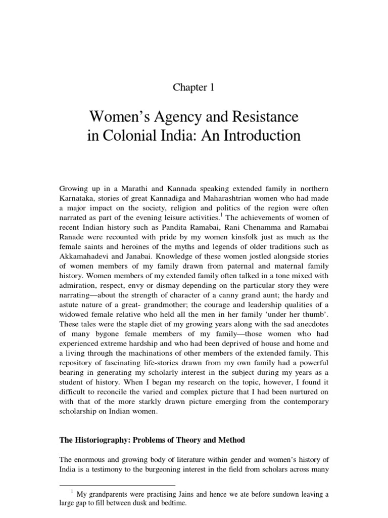 Emergence of Feminism in India 1850-1920 Ch1 | PDF | Feminism | Gender ...
