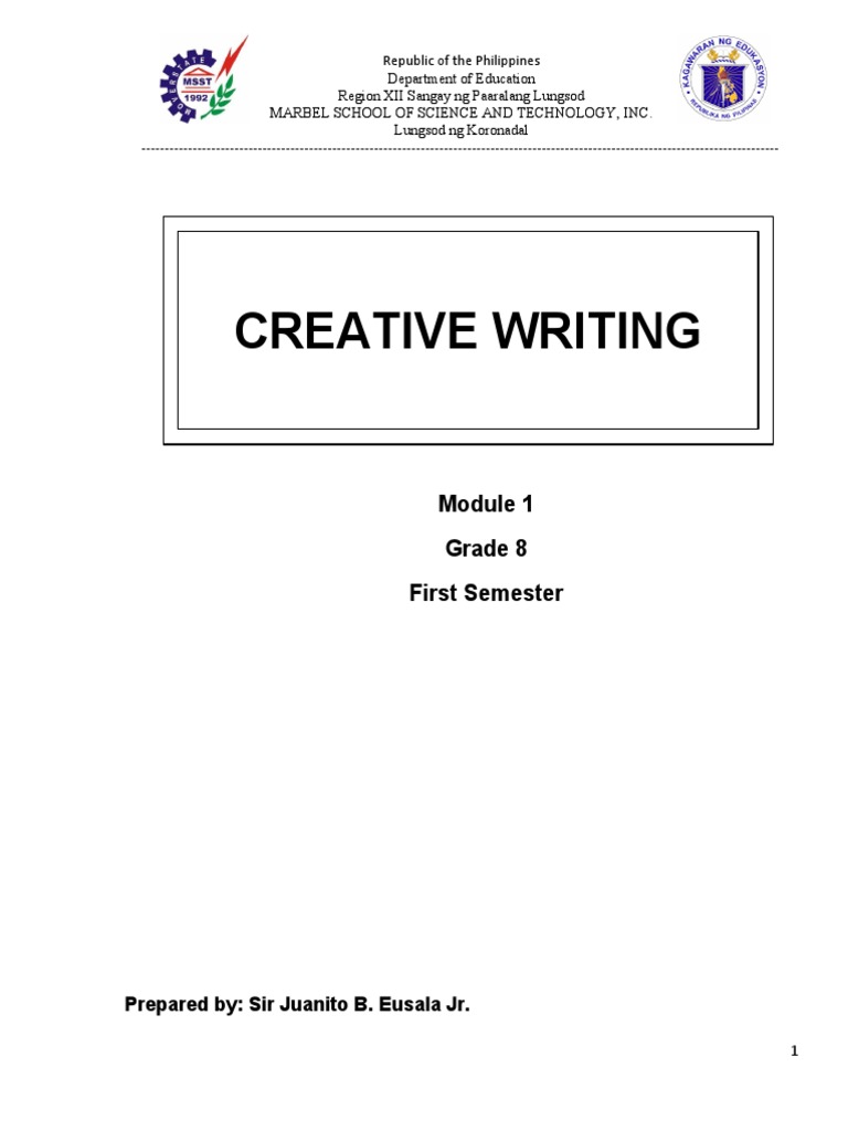 Creative Writing: Grade 8 First Semester | Download Free PDF | Creative ...