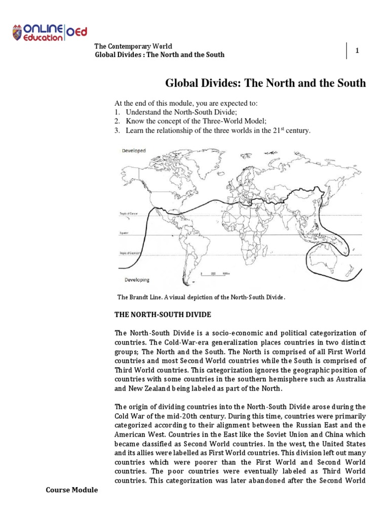 Global Divides: The North and The South | PDF | Third World | North ...