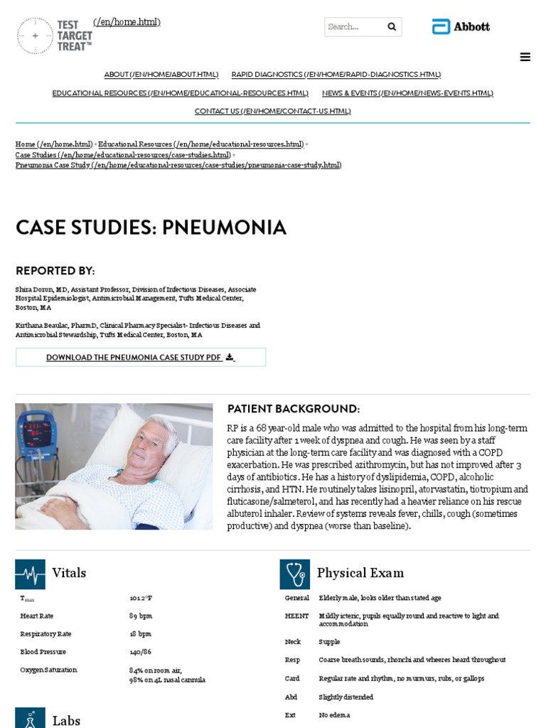Pneumonia Case Study | PDF | Pneumonia | Microbiology