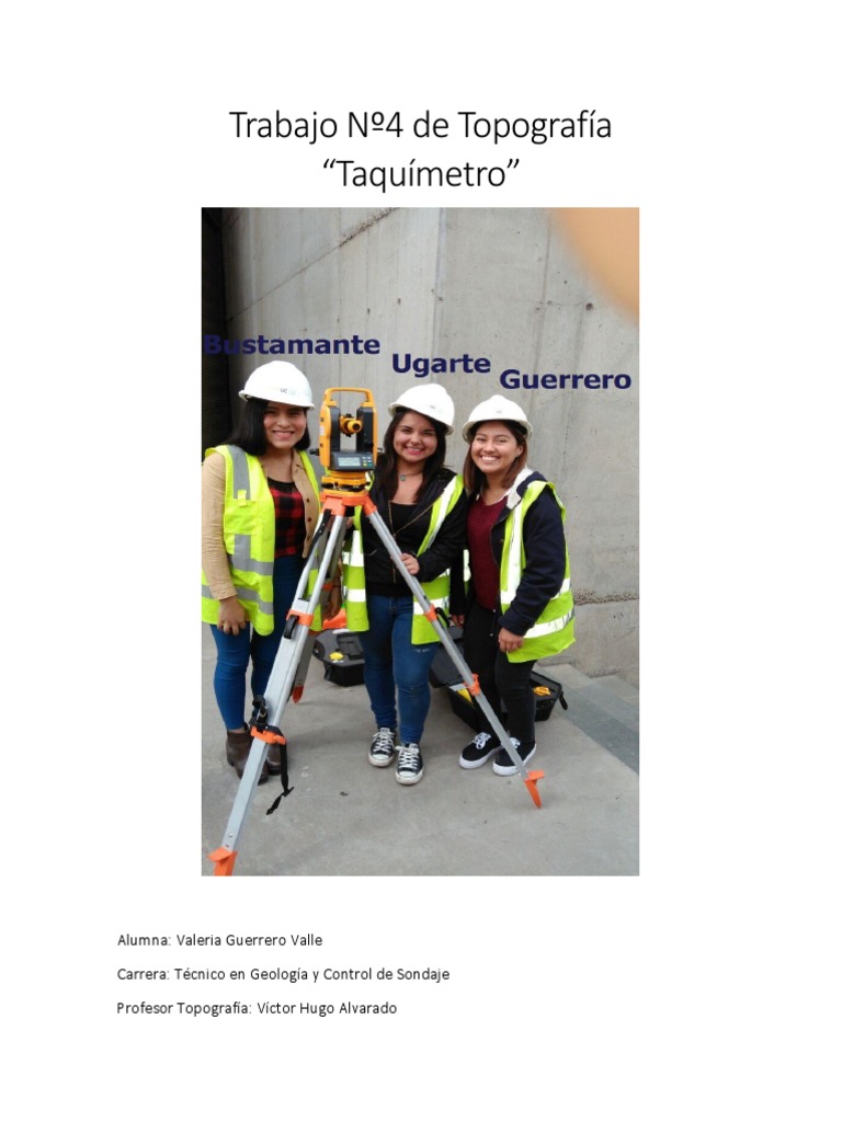 Partes y Nivelación del Taquímetro | PDF | Trípode (fotografía ...
