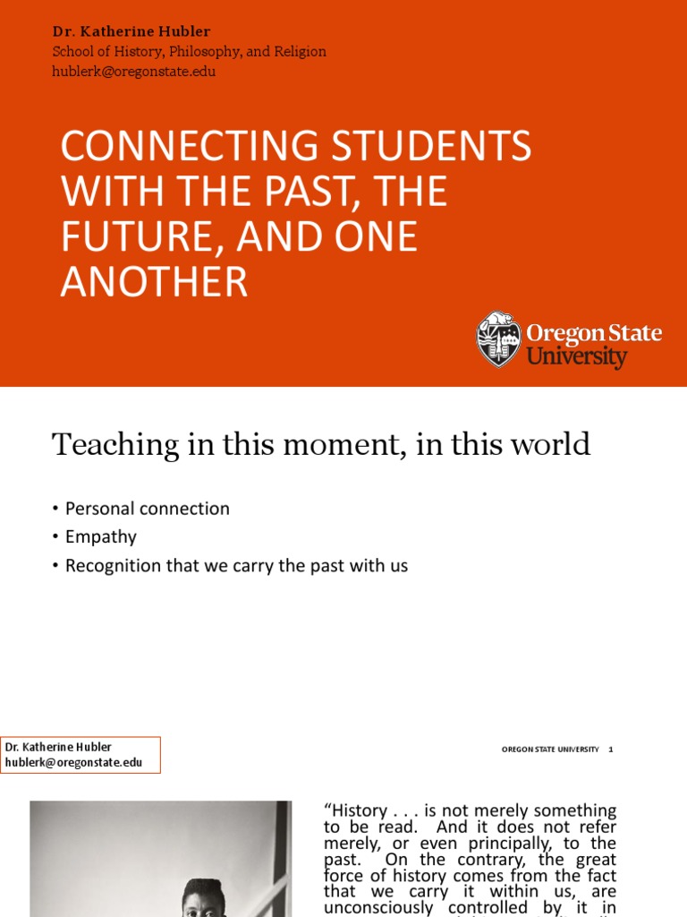 Connecting Students With The Past, The Future, and One Another | PDF ...