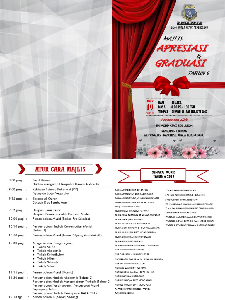 Buku Program Majlis Apresiasi 2019 | PDF