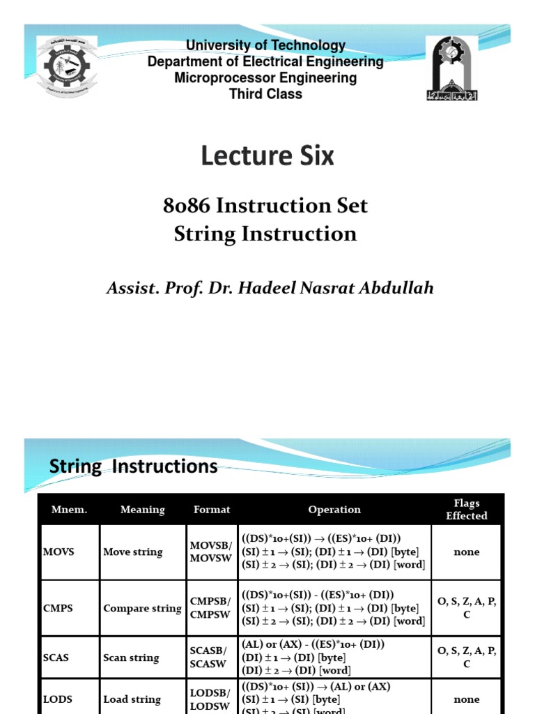 Lecture 7-Third Microprocessor C-1 | PDF | String (Computer Science) | Digital Electronics