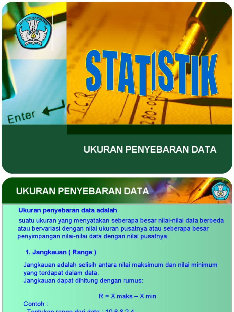 Ukuran Penyebaran Data dalam Statistik | PDF | Metode & Bahan Ajar