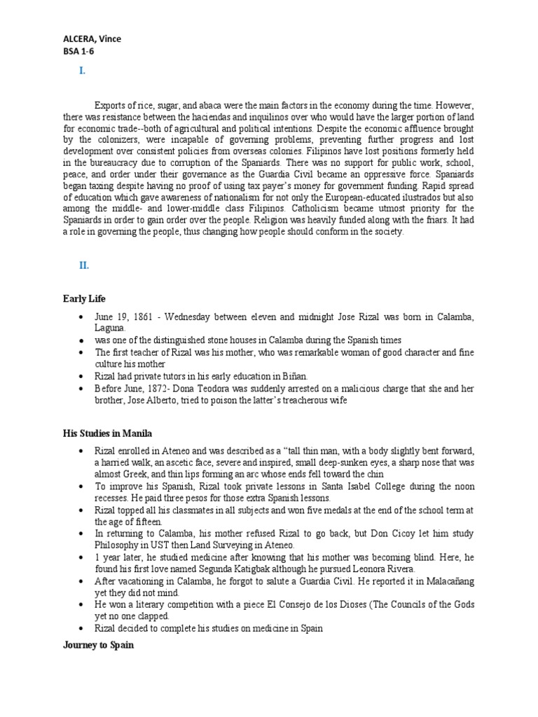 Rizal's Journey: Education and Activism | PDF | Philippines