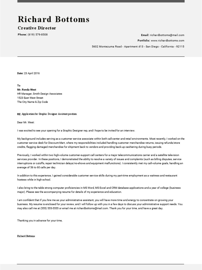 Cover Letter - US Letter | PDF