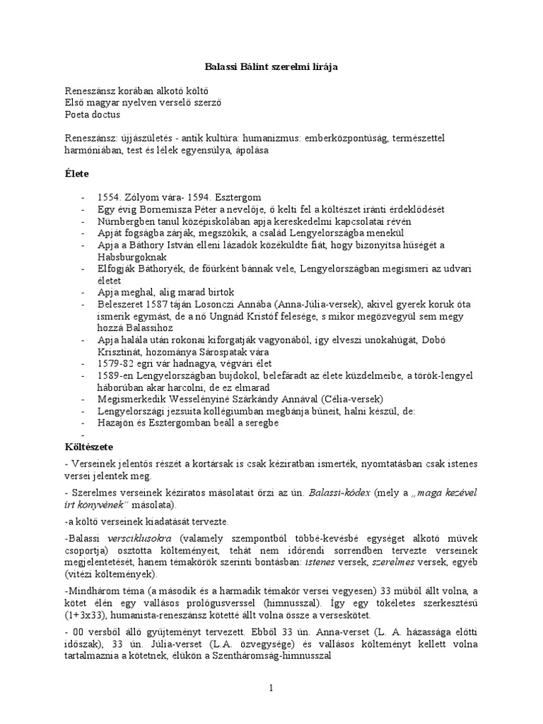 10.balassi Bálint | PDF