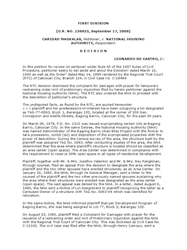 G.R. No. 138823 | PDF | Injunction | Lawsuit