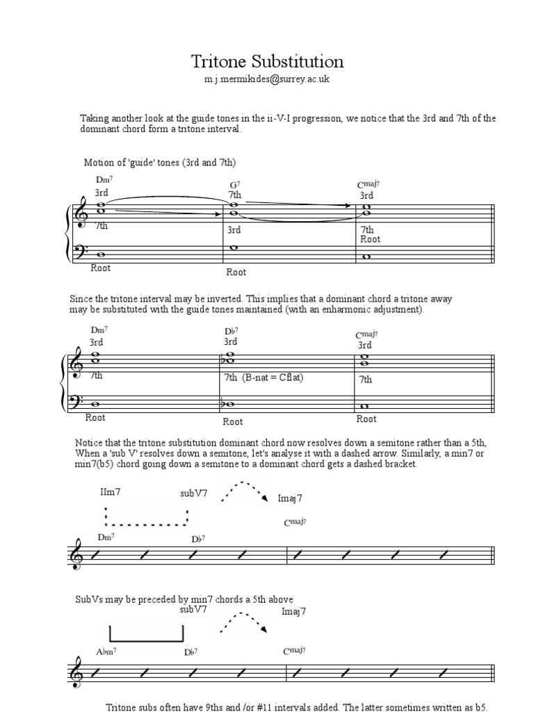 Tritone Substitution | PDF | Musical Scales | Musical Techniques