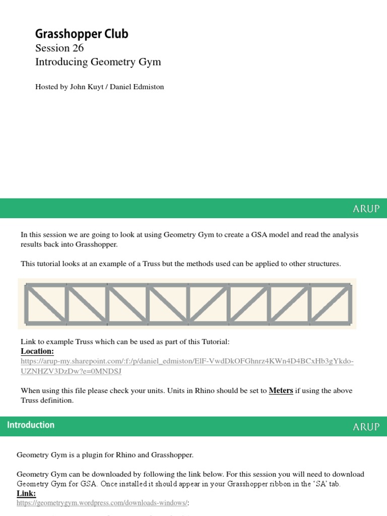 Session 26 - Introducing Geometry Gym | PDF | Truss | Geometry