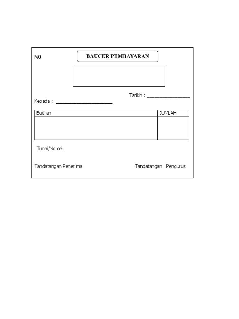 Contoh Baucar Pembayaran | PDF
