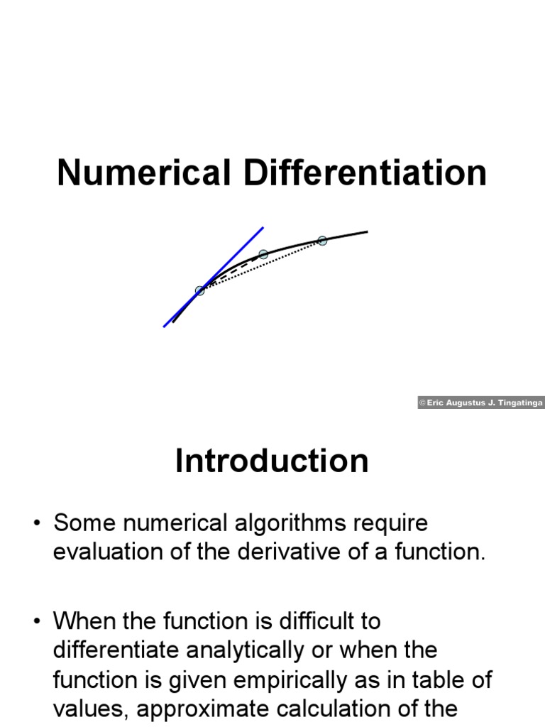Numerical Differentiation Techniques | PDF | Derivative | Algebra