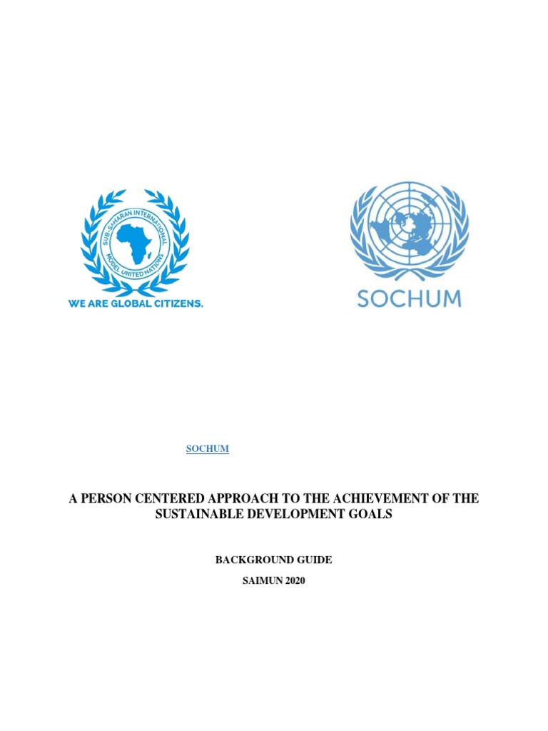 SOCHUM - SAIMUN 2020 - Background Guide | PDF | Poverty Reduction | Sustainability