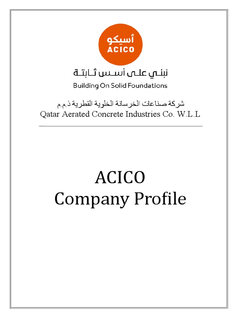 Acico Company Profile | Download Free PDF | Building Materials | Concrete