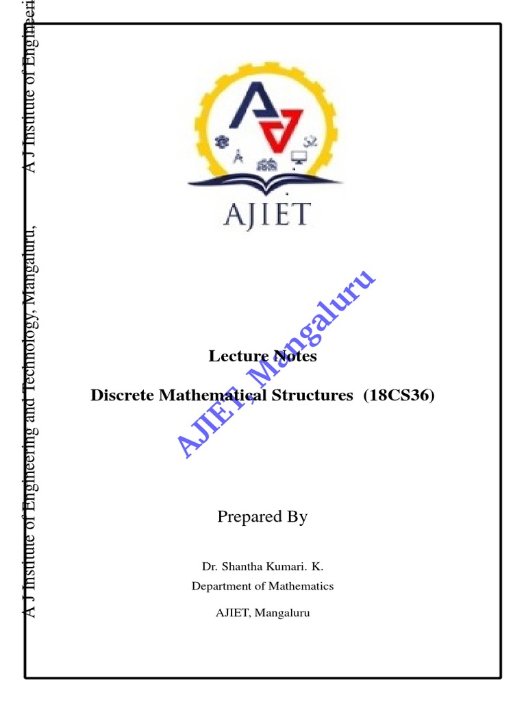 18CS36 DMS Module 1 Notes of VTU 3rd Semester CSE/ISE Discrete ...