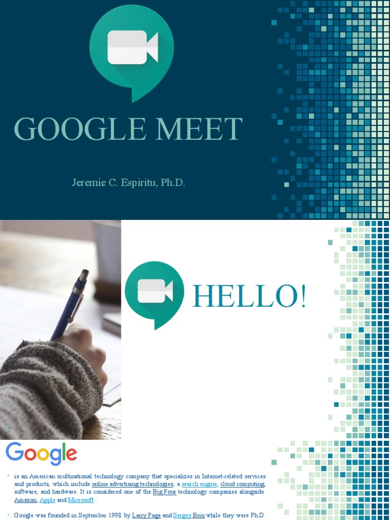 Google Meet: Jeremie C. Espiritu, PH.D | PDF