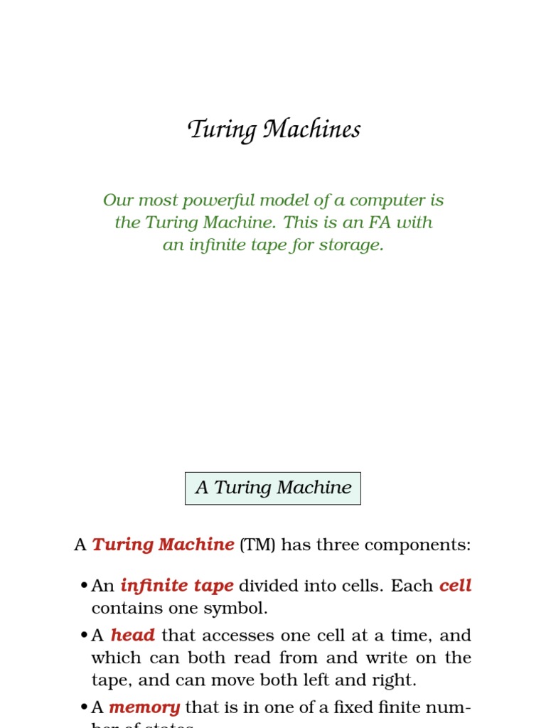 Turing Machines | PDF | Infinity | Theoretical Computer Science