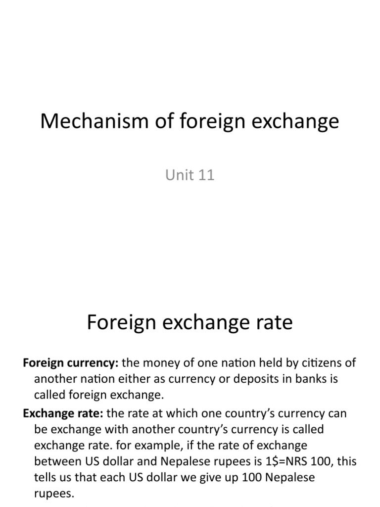 Mechanism of Foreign Exchange | PDF | Exchange Rate | Economic Equilibrium