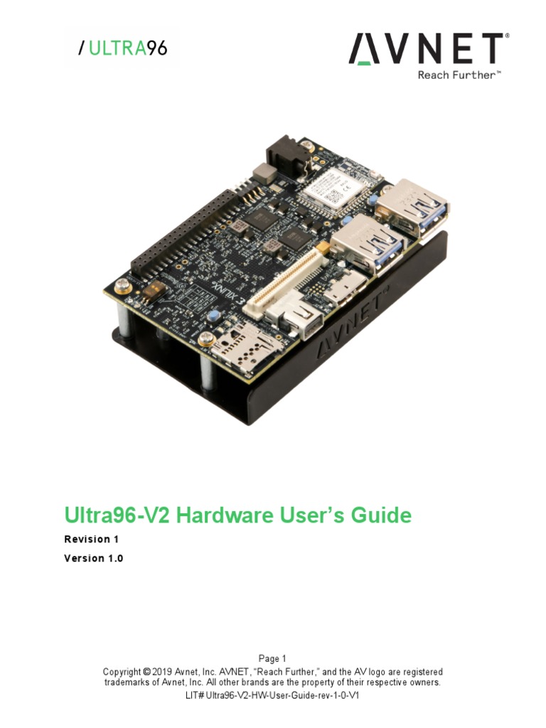Ultra96 V2 HW User Guide Rev 1 0 V1 - 0 - Preliminary - 0 | PDF | Usb ...