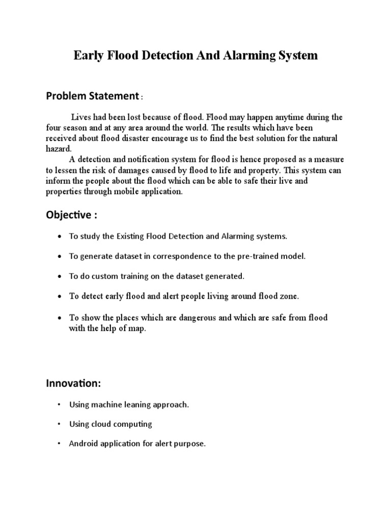 Early Flood Detection and Alarming System | PDF