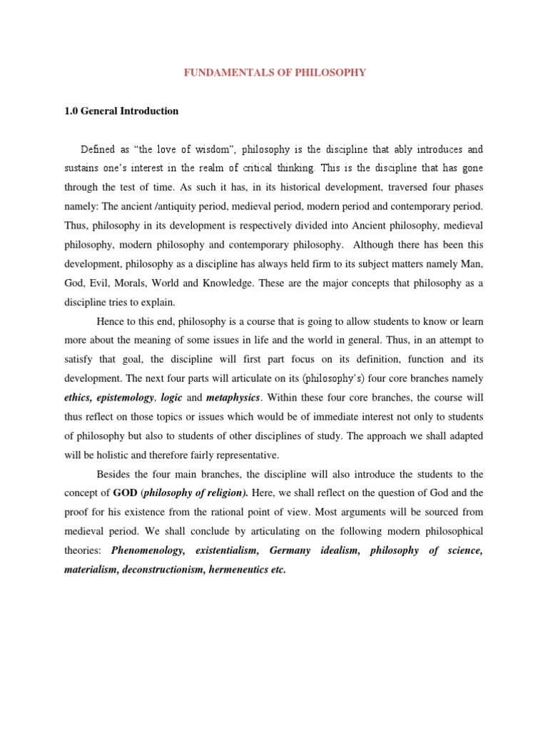 FUNDAMENTALS OF PHILOSOPHY Notes PDF | PDF | Socrates | Plato