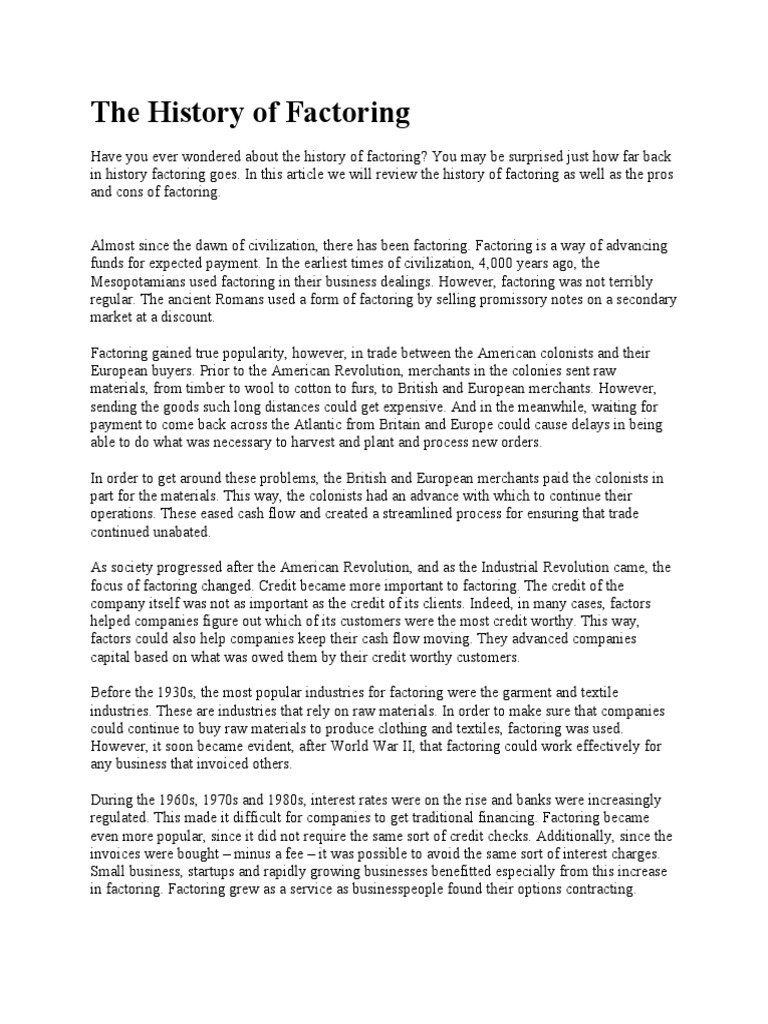 Factoring in India | PDF | Factoring (Finance) | Discounting