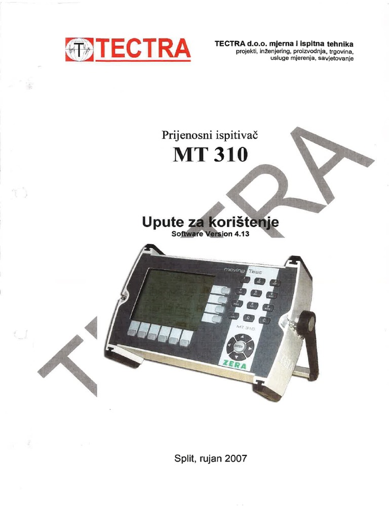 Upute MT310 (Zera) PDF | PDF