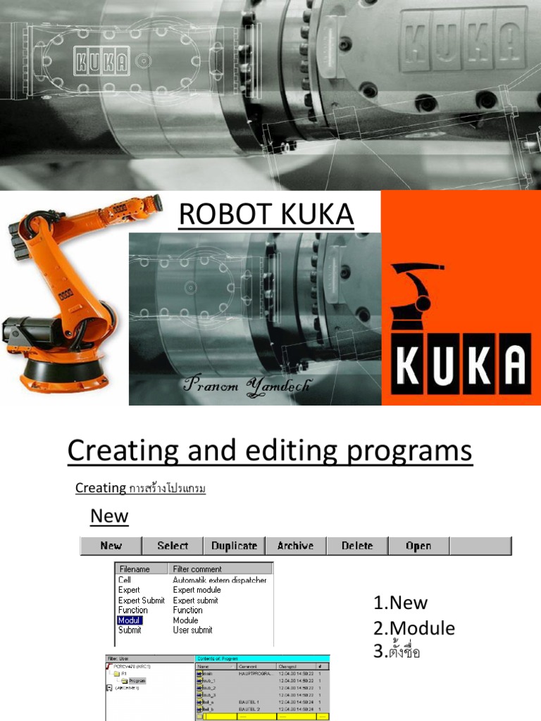 Training ROBOT KUKA 3.การเขียนโปรแกรม PDF | PDF