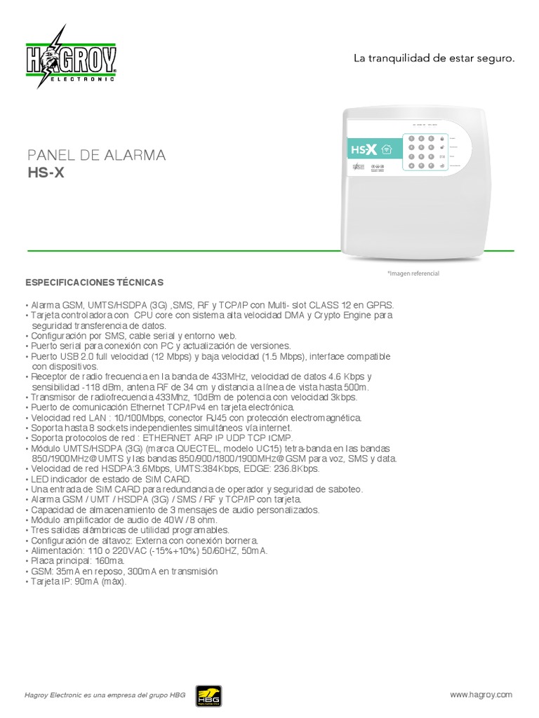 Ficha Tecnica Hagroy HSX | PDF | 3 G | Acceso a paquetes de alta velocidad