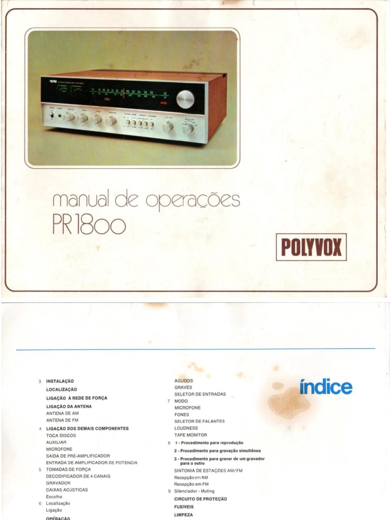 Polyvox PR-1800 Anotado | PDF