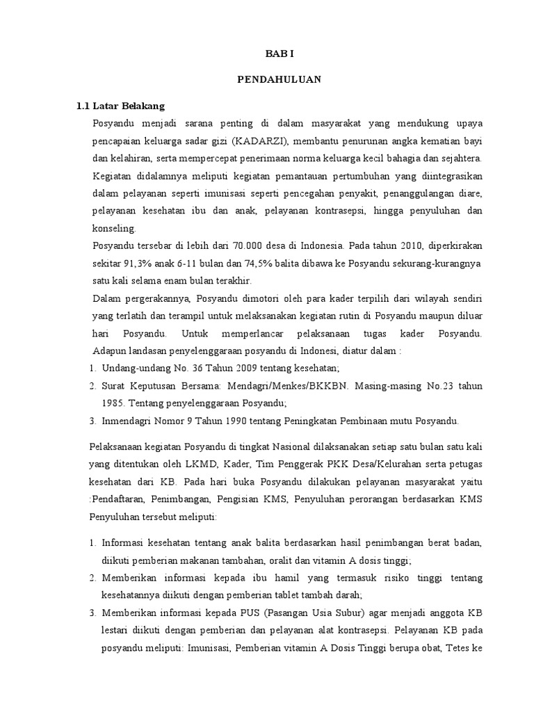 Laporan Posyandu (Tugas Bu Ais) | PDF | Ilmu Sosial | Kesehatan Holistik