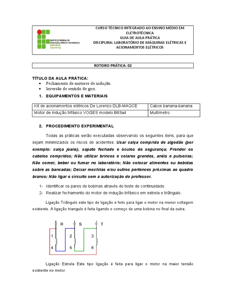 Roteiro Práticas 2 Pdf Eletricidade Engenharia Elétrica