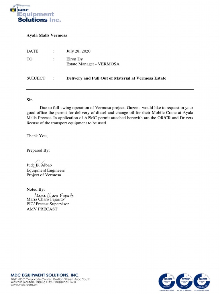 Endorsement Letter PDF | PDF