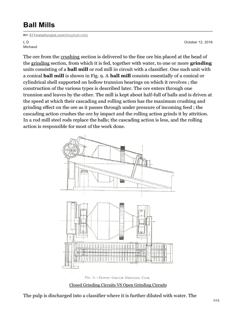 Ball Mills | PDF | Mill (Grinding) | Industrial Processes