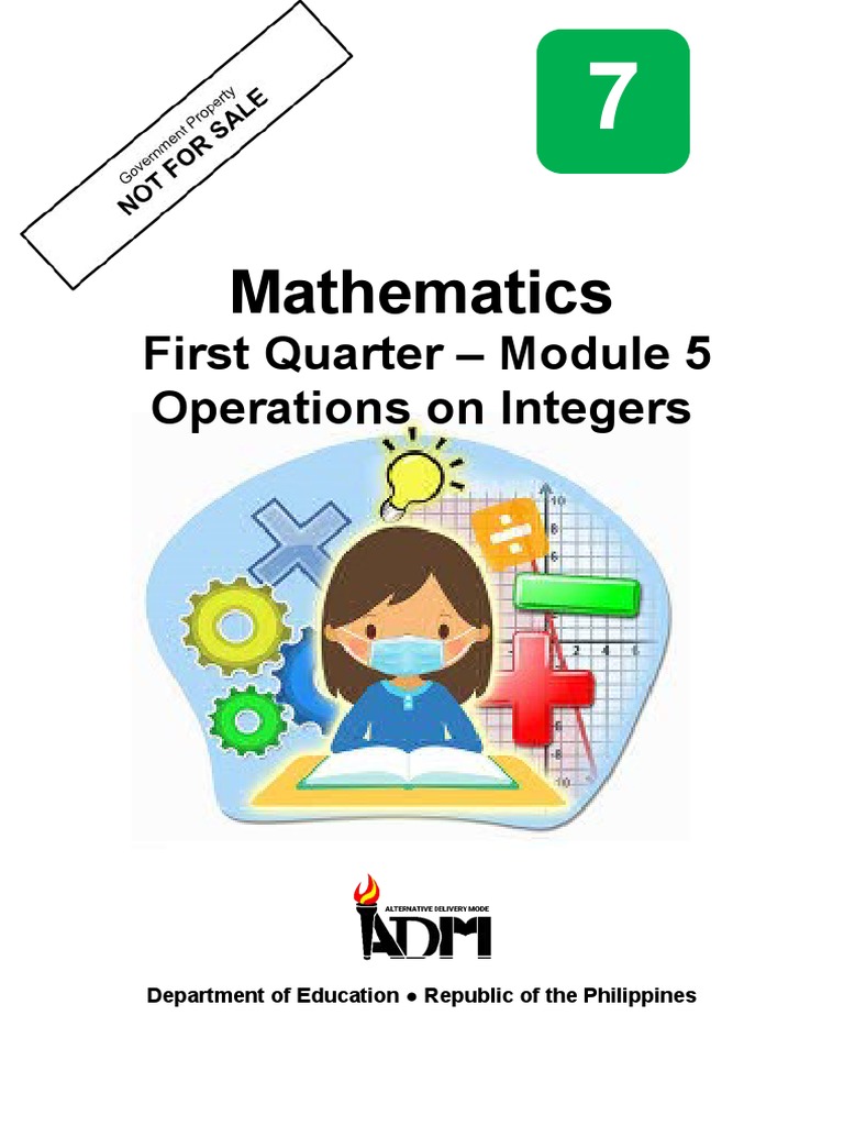 Math7 - q1 - Mod5 - Operations On Integers | PDF | Subtraction ...