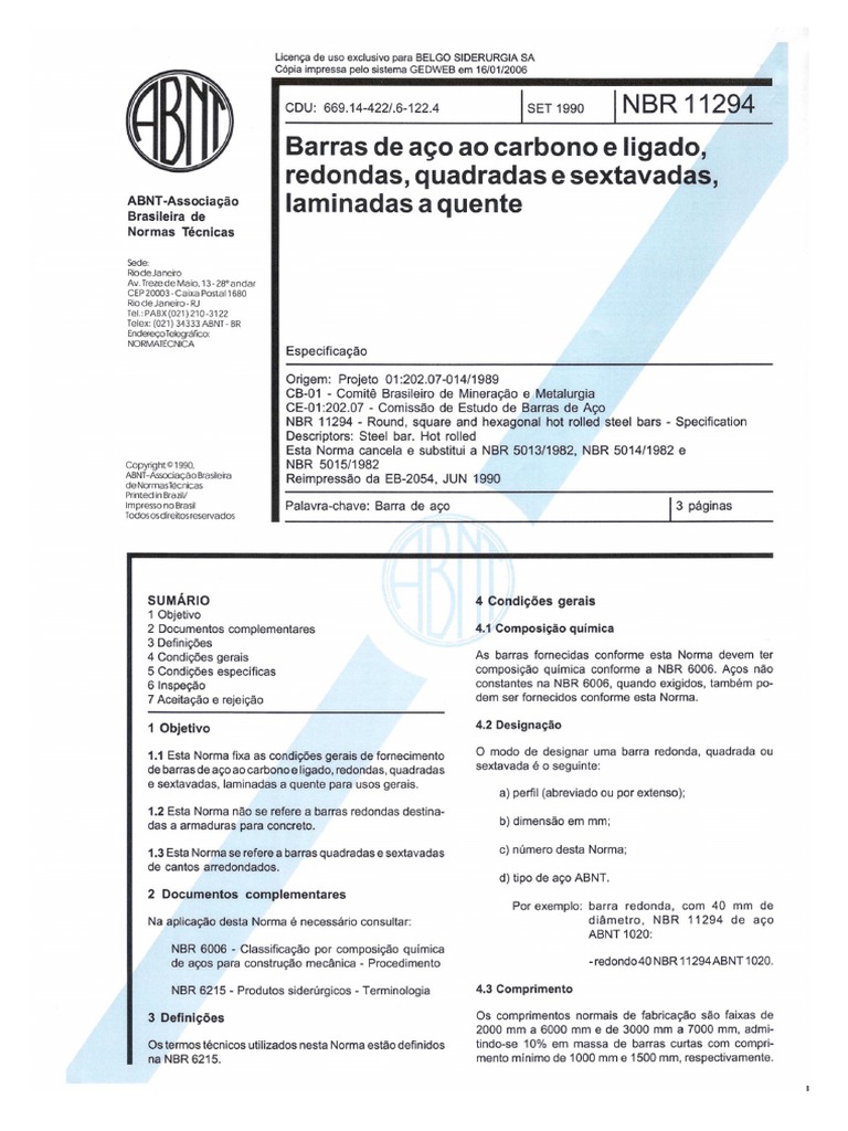 NBR 11294 PDF | PDF