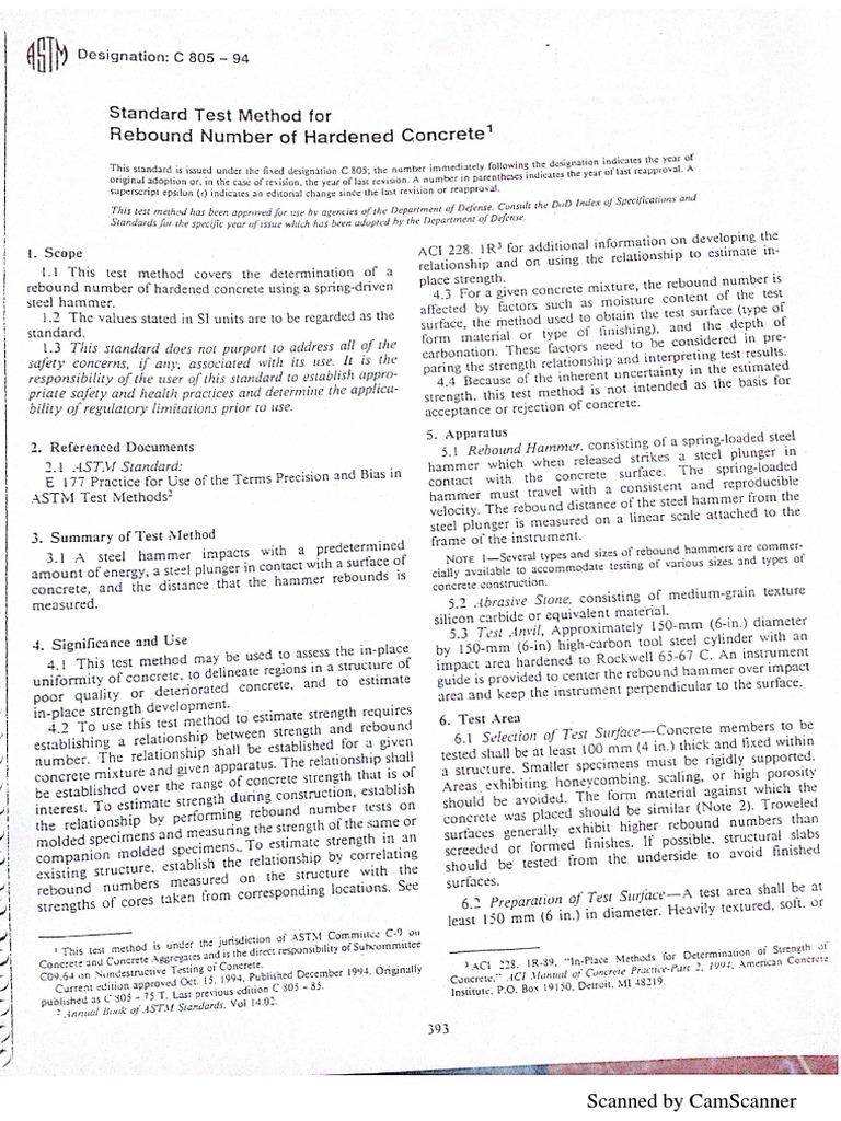 Astm C 805 PDF | PDF