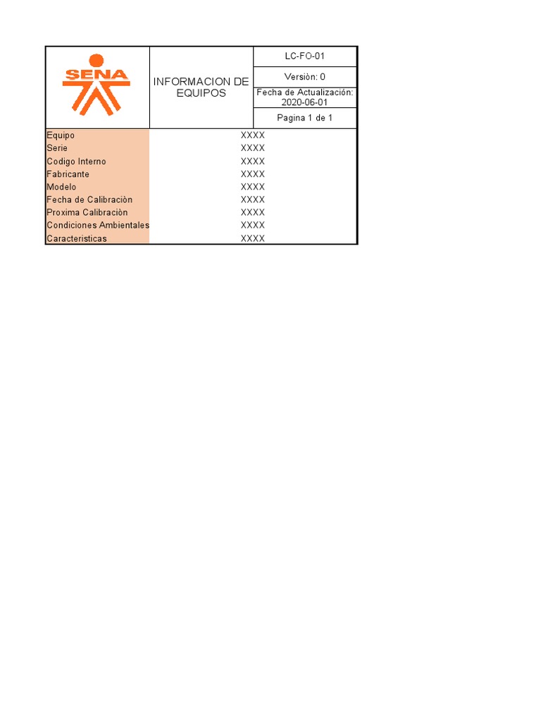 Lc-Fo-01 Rotulo para Identificar Los Equipos | PDF
