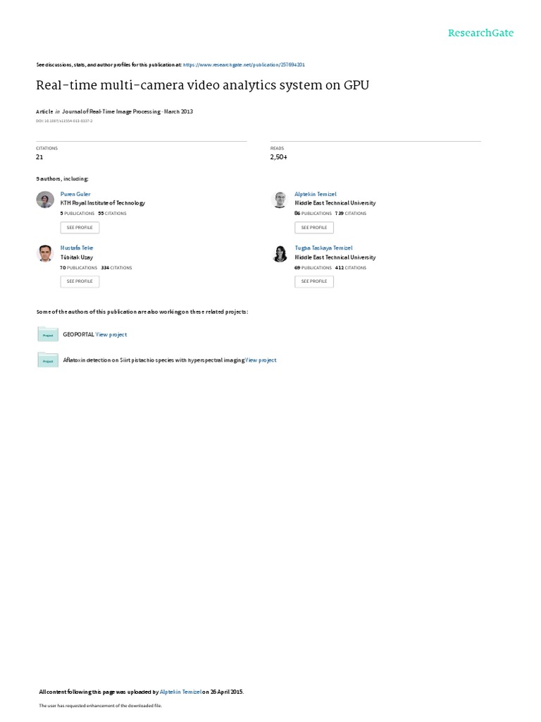 Real-Time Multi-Camera Video Analytics System On GPU | PDF | Graphics ...