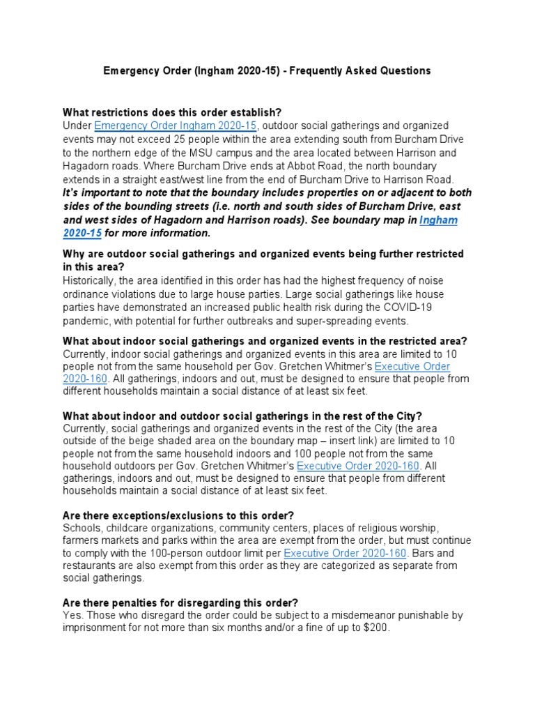 EOAugust13 2020 15 FAQ PDF | PDF | Government | Justice