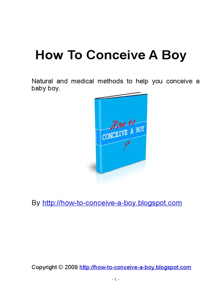 How To Concieve A Boy | PDF | Fertilisation | Human Reproduction