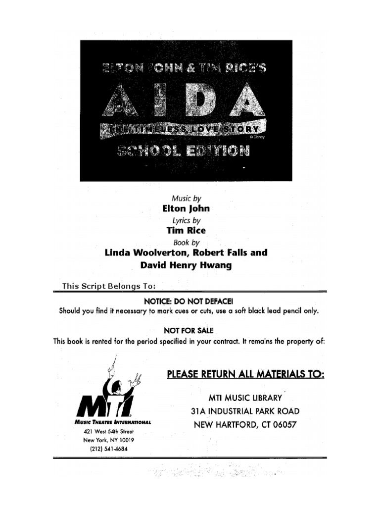 Aida School Edition Script PDF | PDF