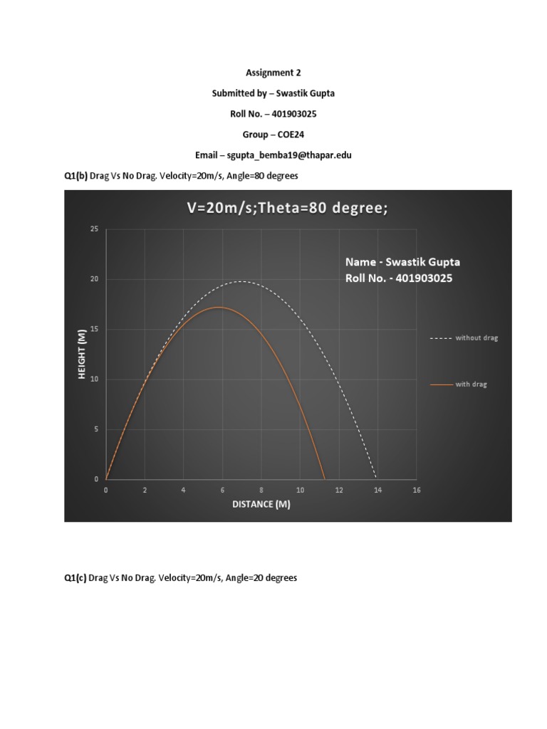 Assignment 3 | PDF | Drag (Physics) | Classical Mechanics