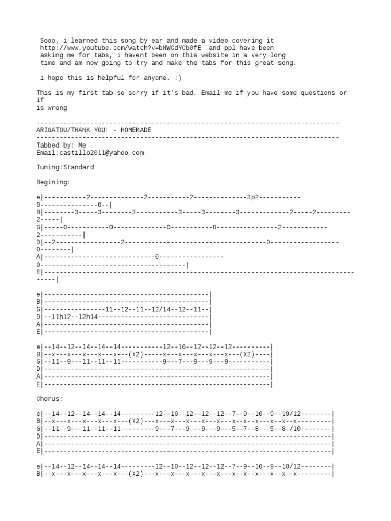 Home Made Kazoku Arigatou Thank You Pdf Music Performance