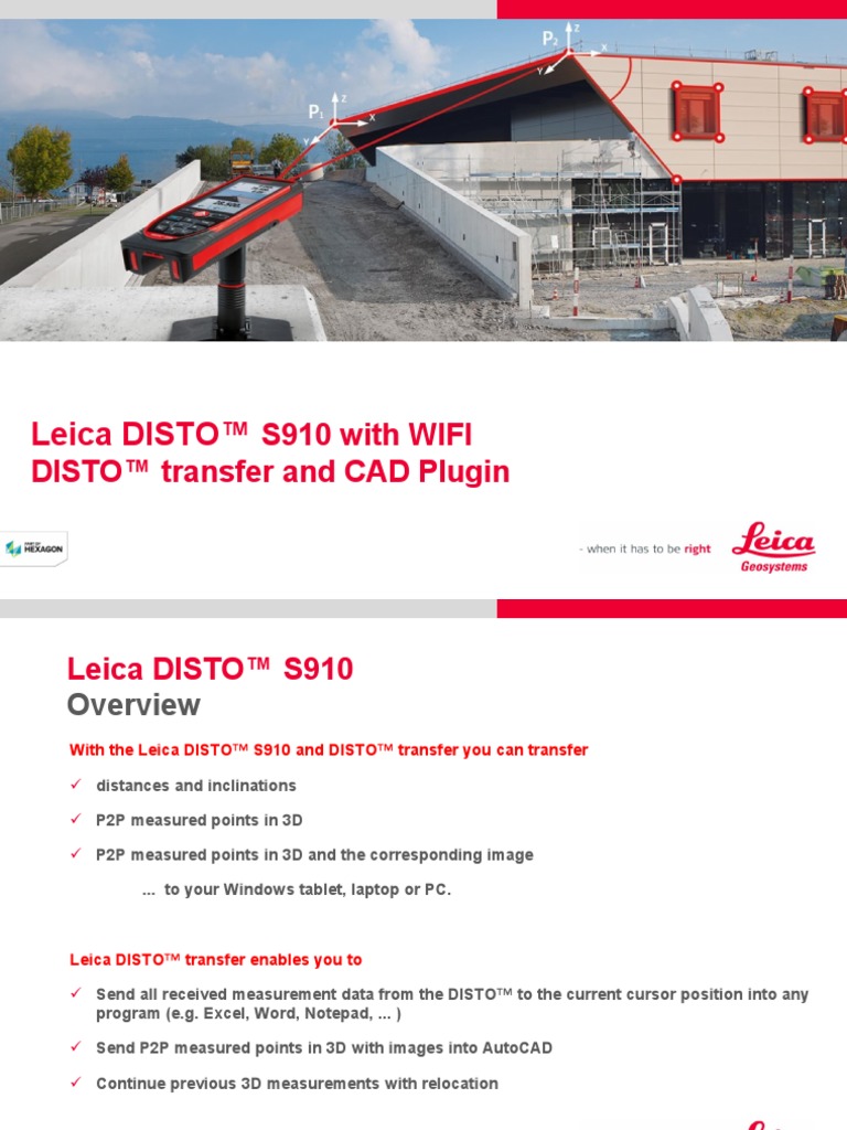 Leica Disto s910 Wlan Disto Transfer Cad Plugin v1 en | PDF | Windows ...