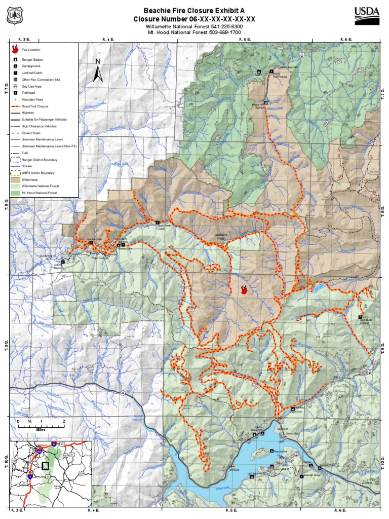 Beachie Creek Fire Map Overview | PDF | Transport | Leisure