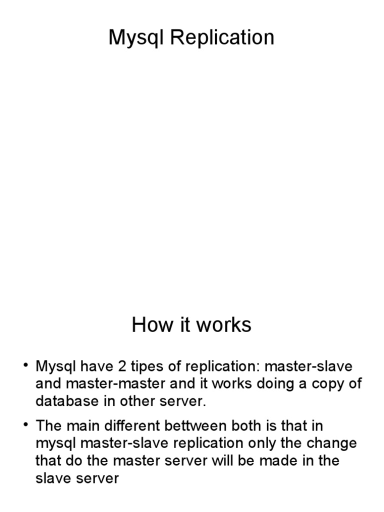 Mysql Master Slave | PDF | My Sql | Replication (Computing)