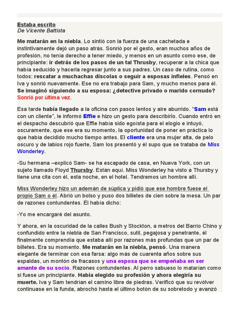 Estaba Escrito Vicente Battista Subrayado | PDF Estaba Escrito Vicente Battista Subrayado | PDF